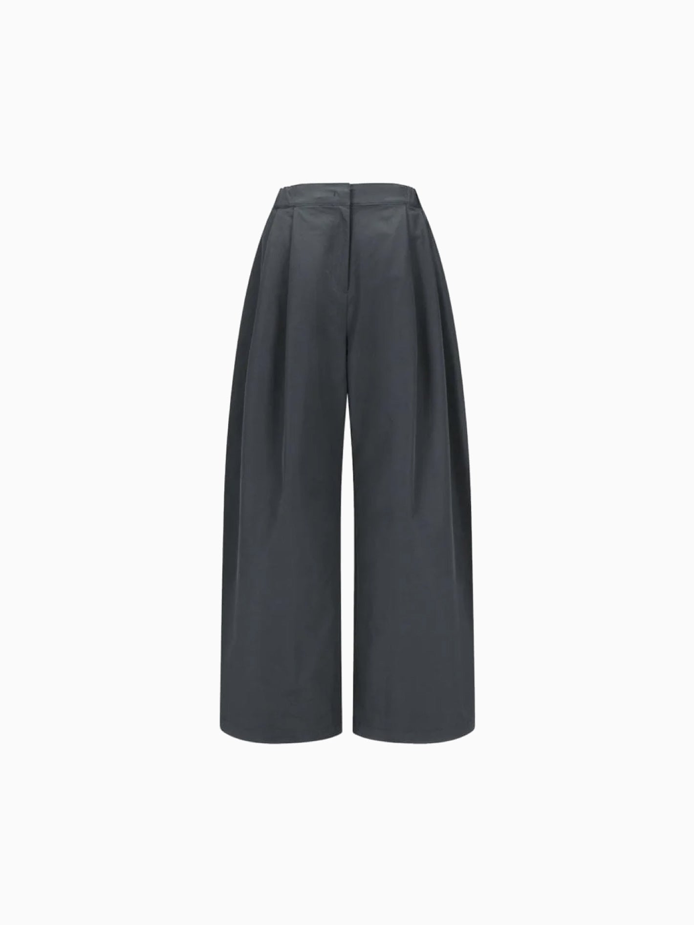 Two Tuck Balloon Pants Charcoal - Bassal Store
